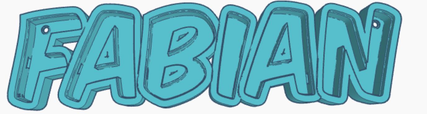 FABIAN LED- Namenslampe (Name lamp) by Tomsen | Download free STL model ...