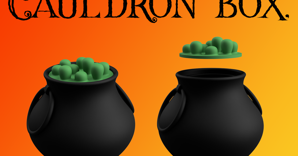 Halloween : Cauldron box by Gecko3D | Download free STL model ...