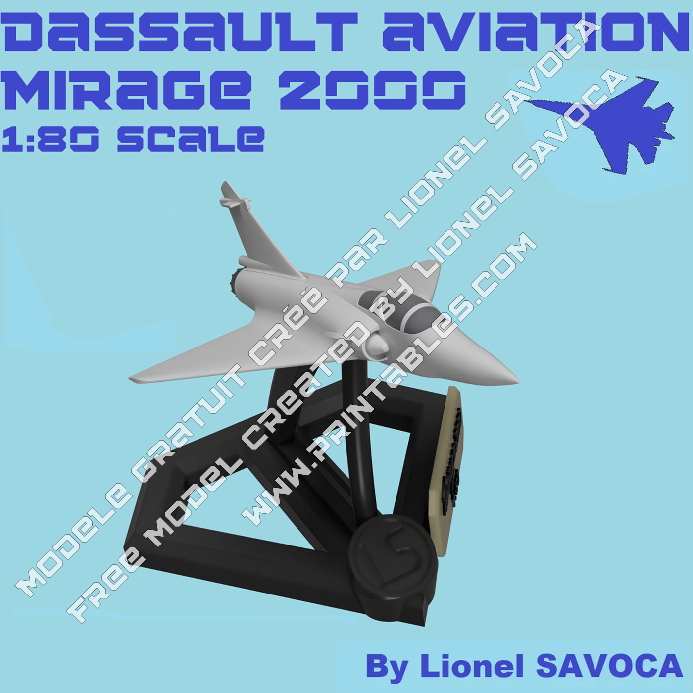 Dassault Aviation Mirage 2000 - 1:80 scale by Lionel SAVOCA | Download ...