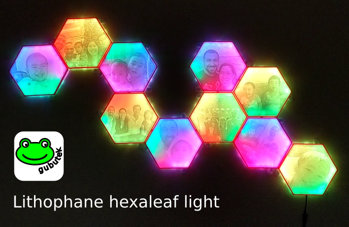 Lithophane Hexaleaf LED panel por gubutek | Descargar modelo STL ...
