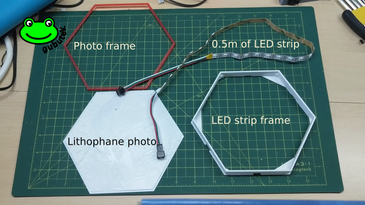 Lithophane Hexaleaf LED panel por gubutek | Descargar modelo STL ...