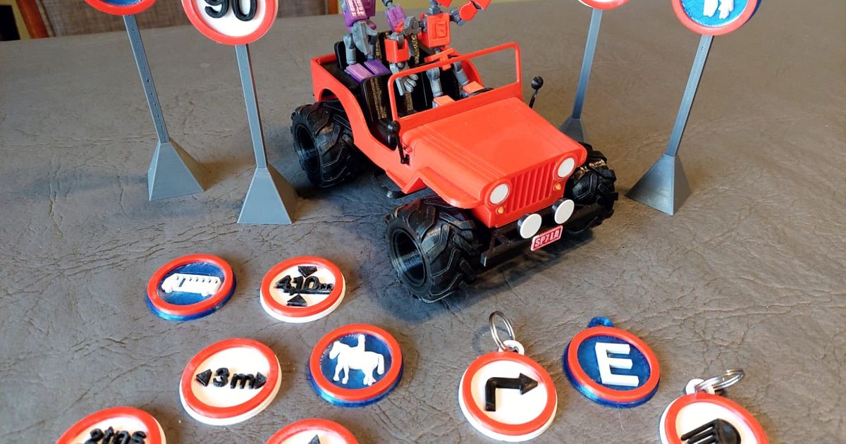 Traffic Signs (for scale models and key ring) - Set of 20 Restrictive ...