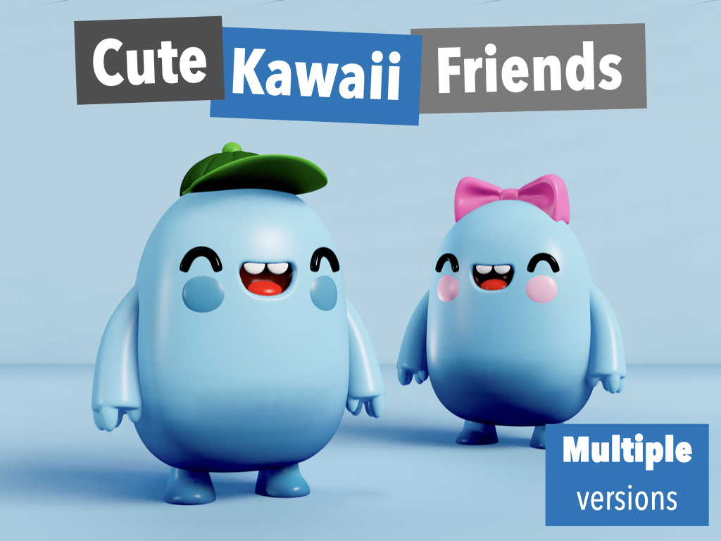 Cute Kawaii Friends (toy and desktop buddy with a smile) by GlennovitS ...