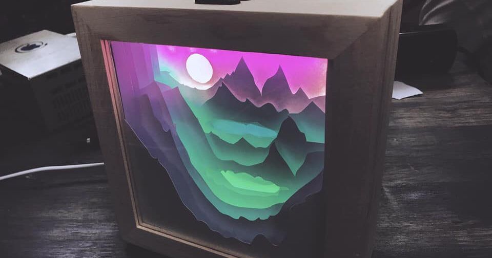 valley lamp lightbox by tecnoculebras | Printables Store