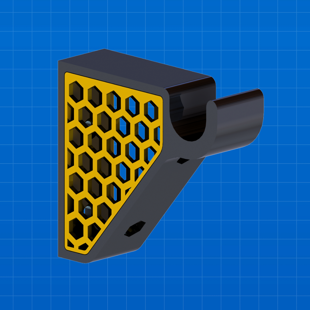 Wall-mounted Rod Holder by 3D Printing Builds | Download free STL model ...