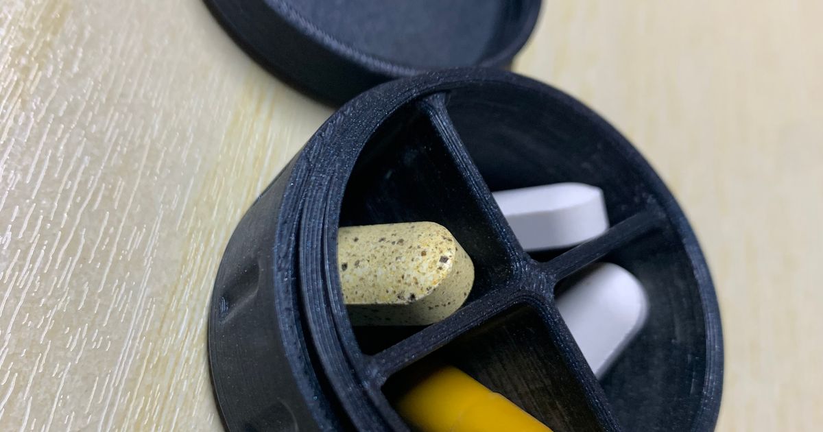 Pill Box with Compartments by gasper3DP | Download free STL model ...