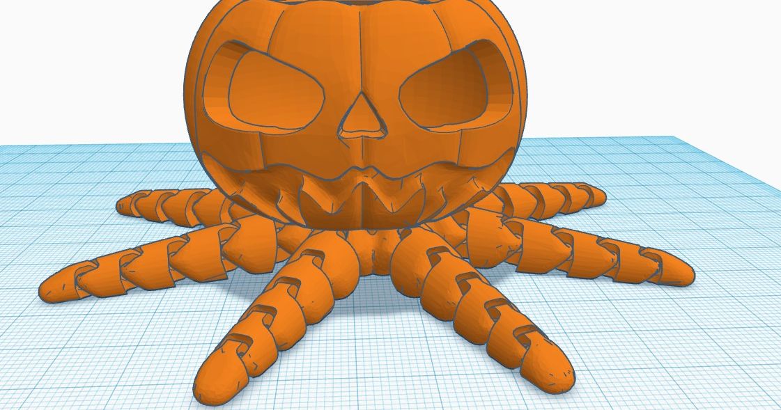 Jack O Lantern Articulated Octopus by curttom3D | Download free STL ...