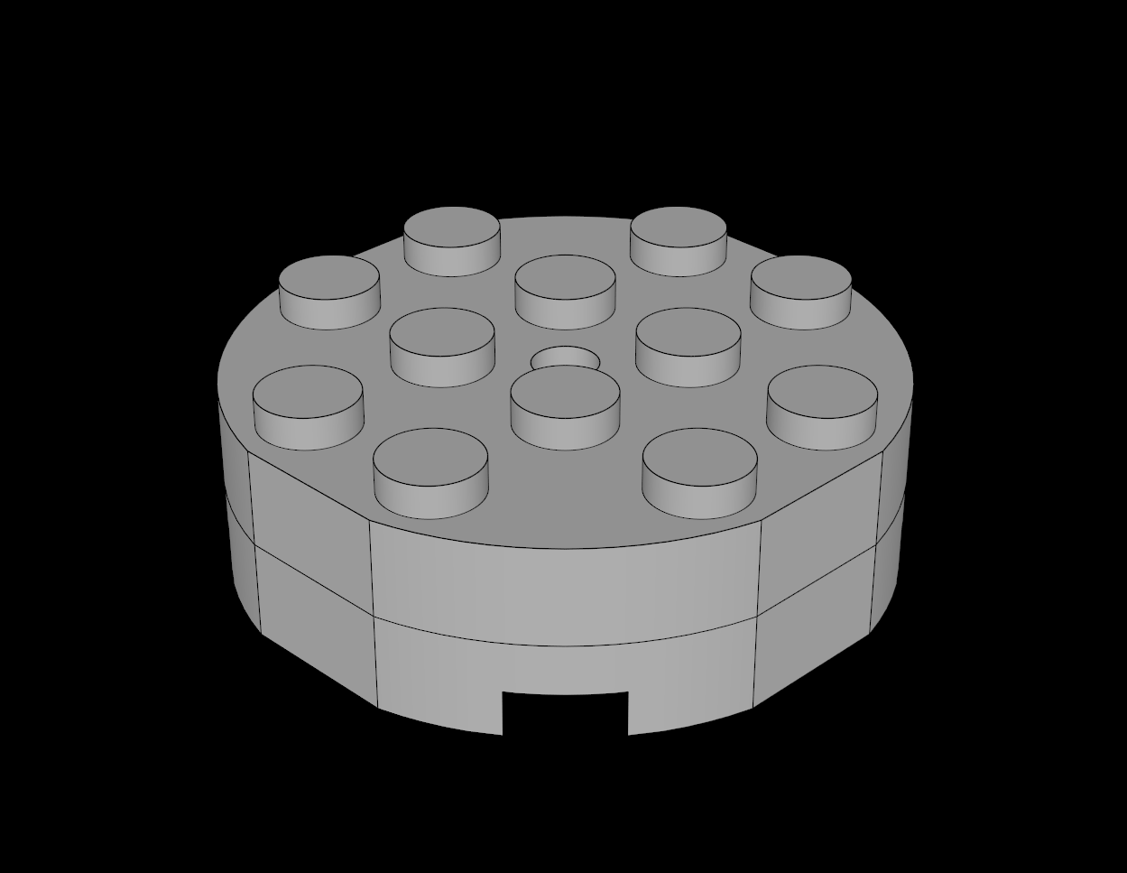 Lego Compatible (3404cc01.dat) Turntable 4 x 4 Dimpled by thall72 ...