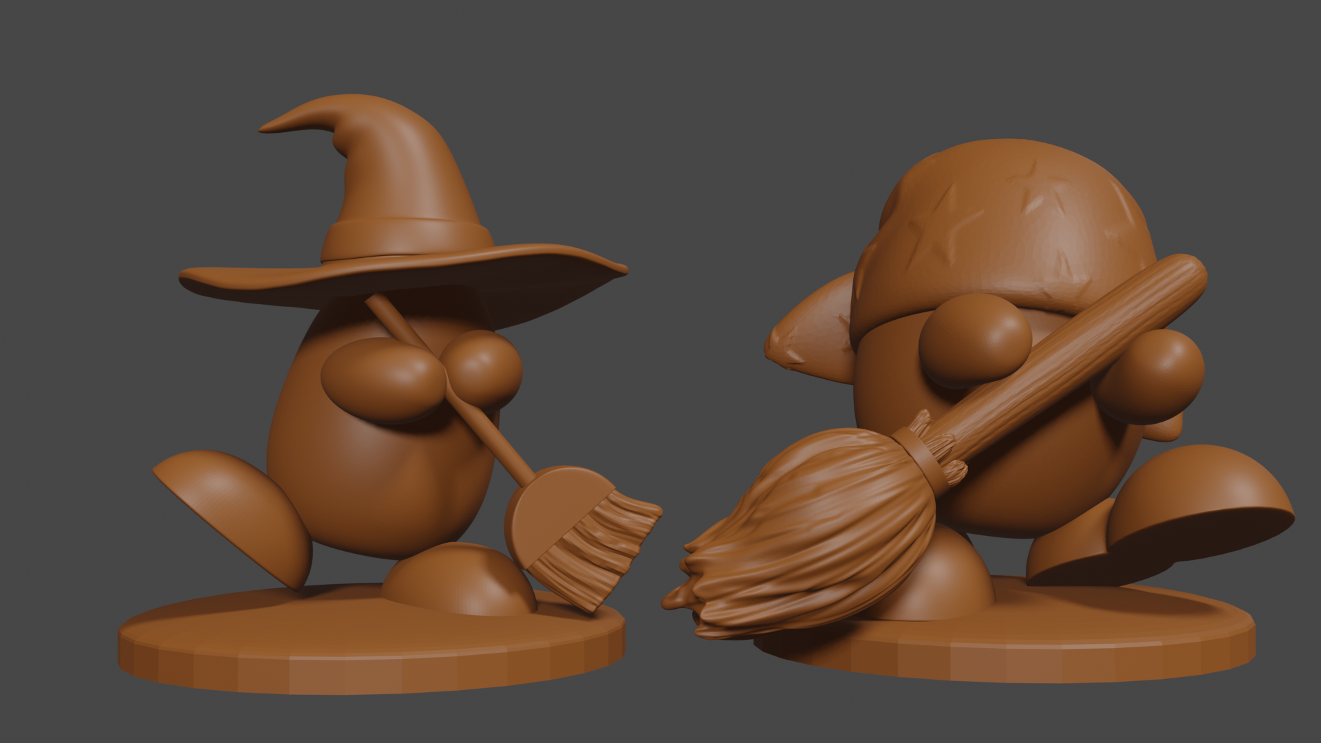 Kirby inspired, Broom Hatters, Tabletop DnD miniature by PixelChroniclesMiniatures | Download ...