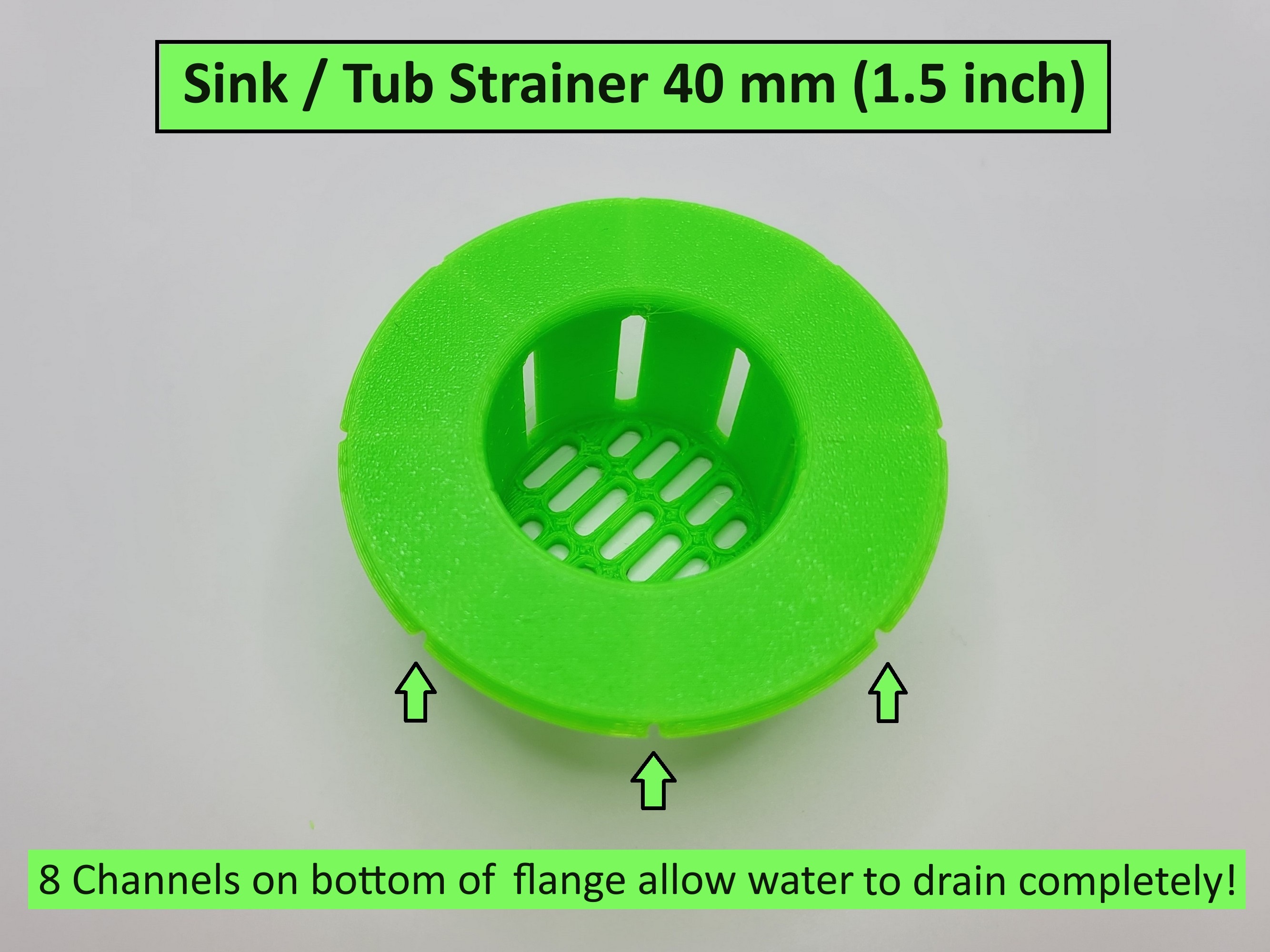 Sink / Tub Strainer 40 mm (1.5 inch) by Phil Caruso | Download free STL ...
