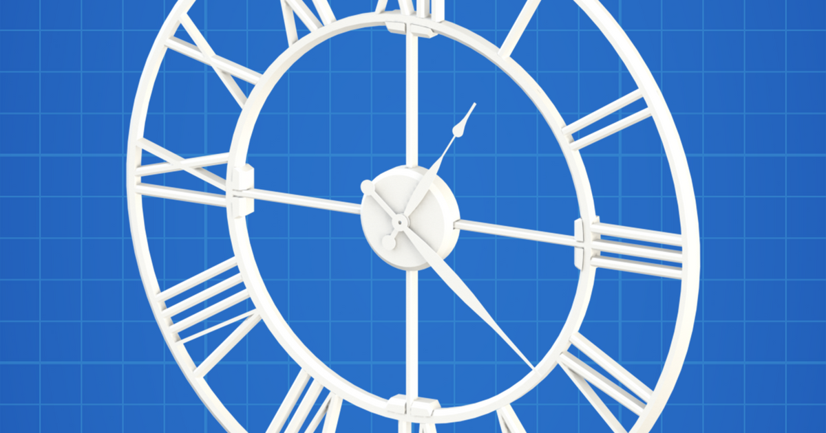 Oversized Wall Clock – Roman Numbers by 3D Printing Builds | Download ...