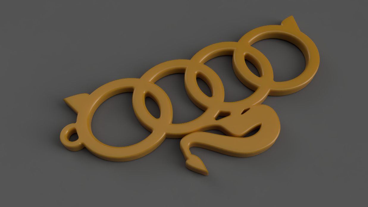 AUDI Devil styled keychain by BCDesign3D | Download free STL model ...