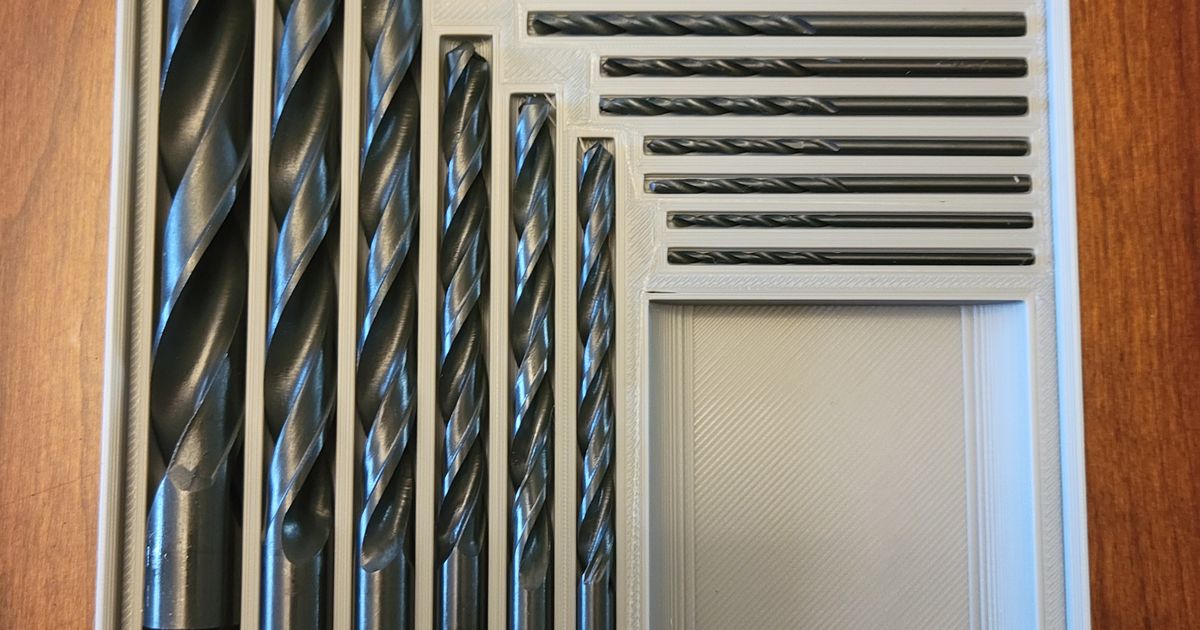 Gridfinity Imperial Drill Bit Holder by Michael Patrick | Download free STL model | Printables.com