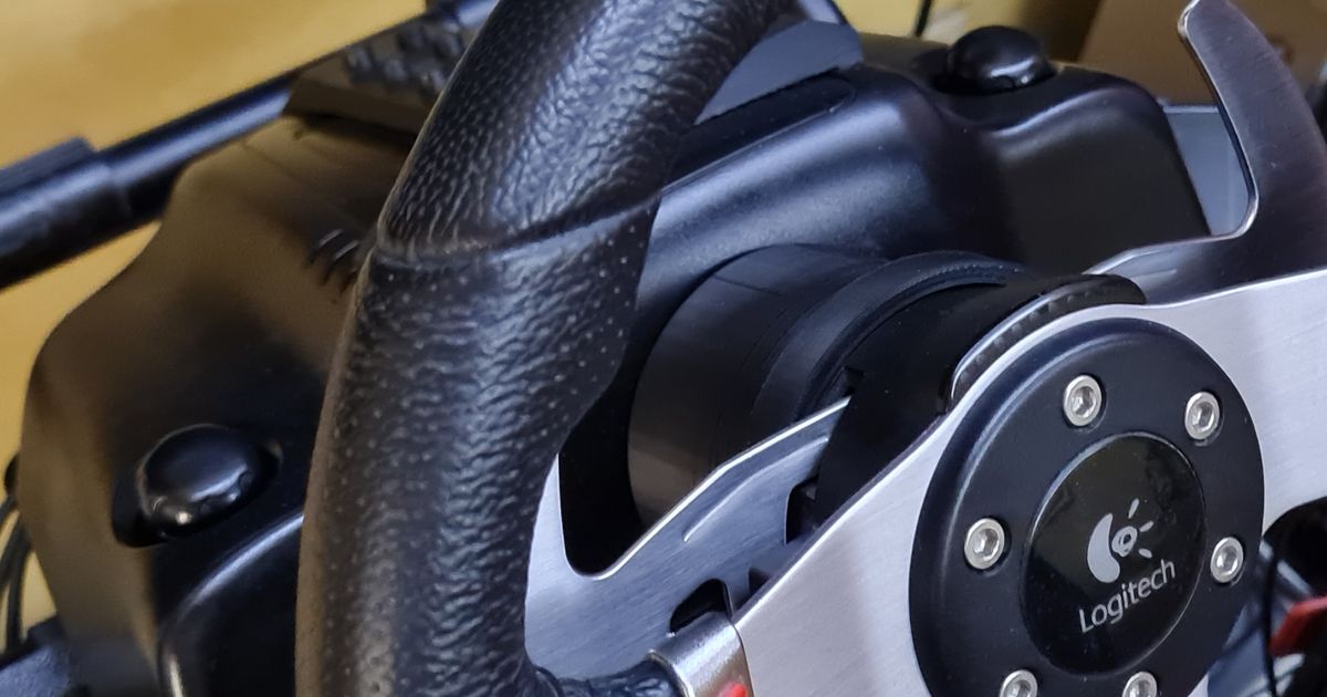 Logitech wheel hub extender by Centaur Dad | Download free STL model ...