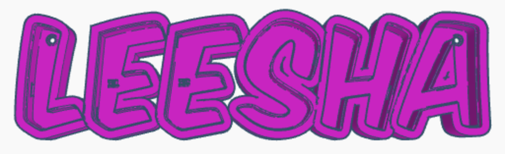 LEESHA LED- Namenslampe (Name lamp) by Tomsen | Download free STL model ...