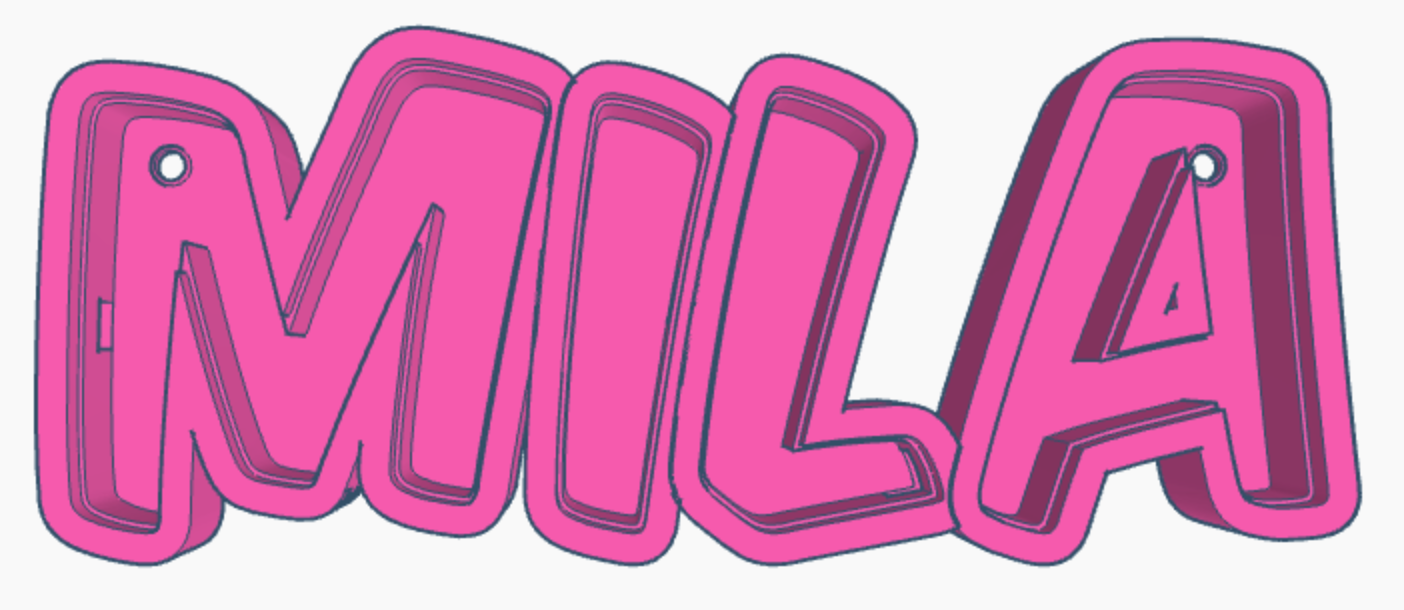 MILA LED- Namenslampe (Name lamp) by Tomsen | Download free STL model ...