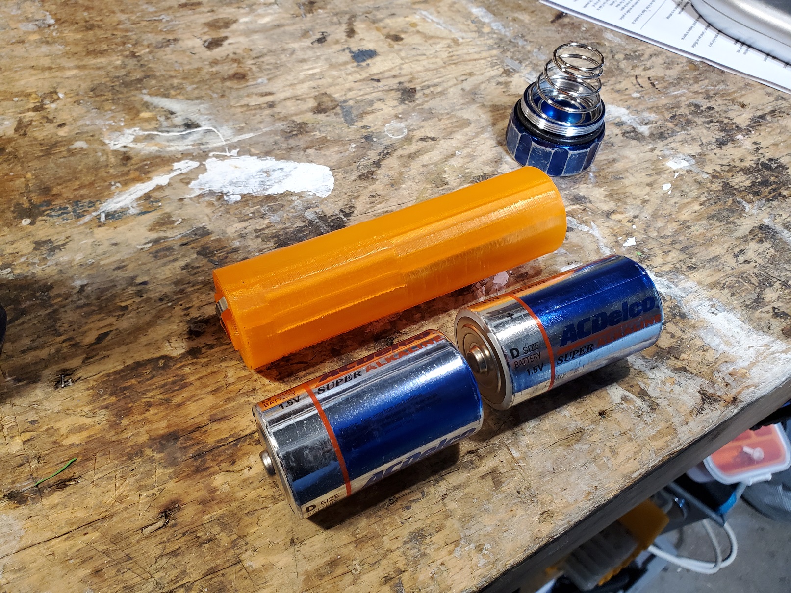 Flash Light 18650 Conversion (2x D-Cell to 1x 18650) by Alex MacKinnon ...