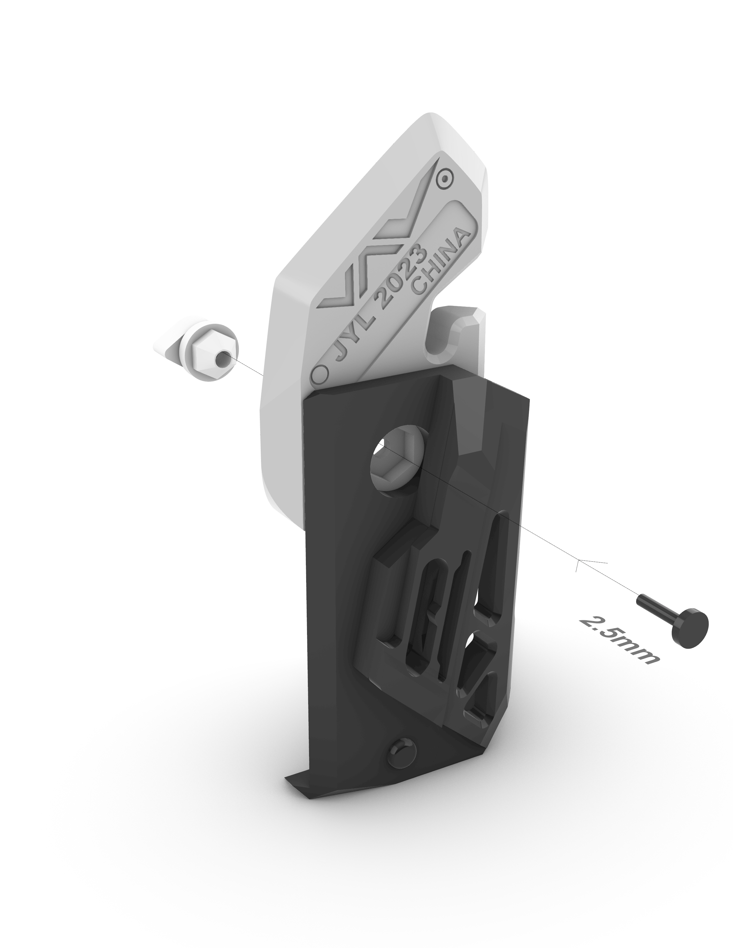 Techno-style folding knife 2 by Jy Lee | Download free STL model ...