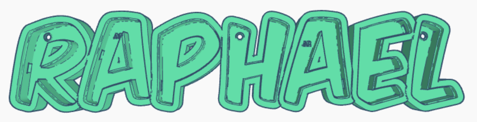 RAPHAEL LED- Namenslampe (Name lamp) by Tomsen | Download free STL ...