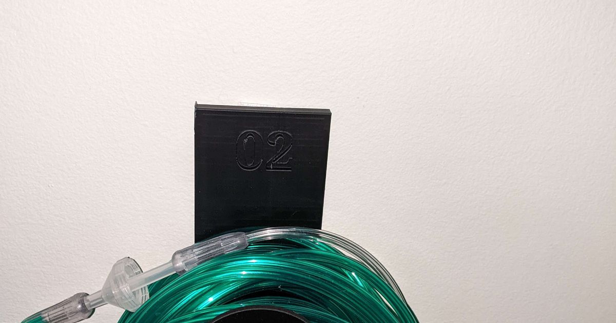 Oxygen Tube Holder by moodlecake | Download free STL model | Printables.com