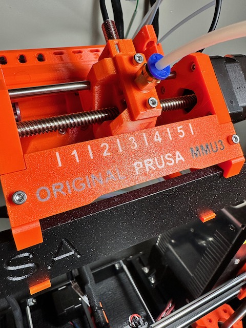 MMU3 Selector Front Plate w/M5 Tee-Nut & w/snap out print support by ...