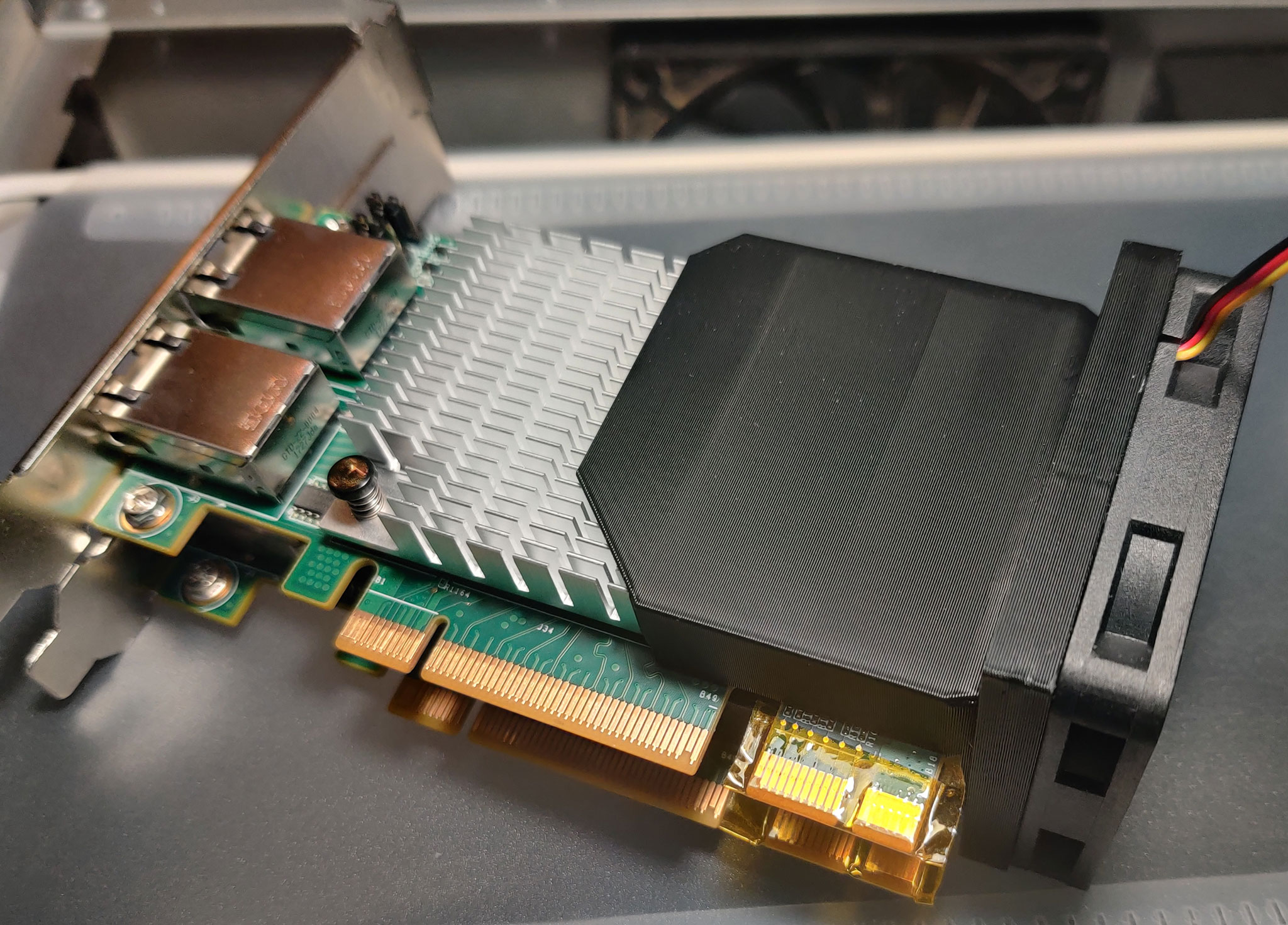 Inspur X540-T2 dual fan mount and shroud by Epix | Download free STL model | Printables.com