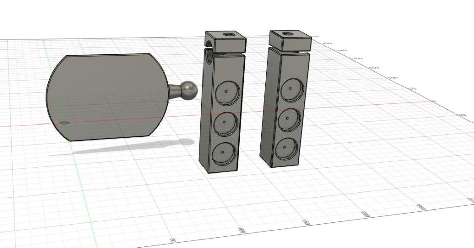 Magnetic Offset Mirror Mount for Flat Profile Loader Mast by Nikdfish ...