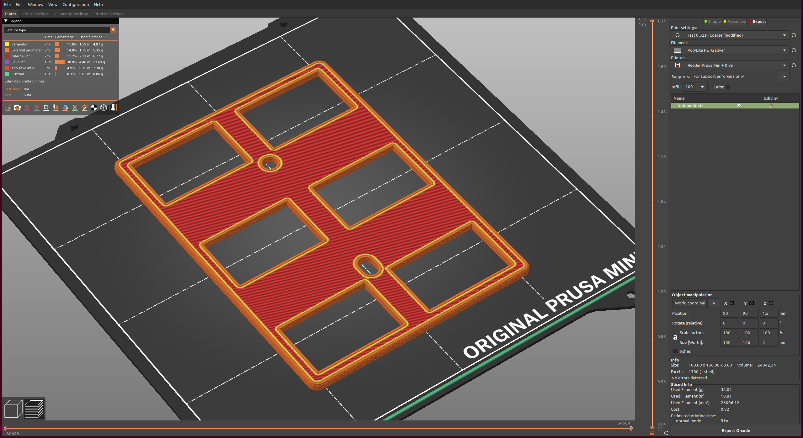 MOLLE Panel for Bicycle Fork by Jérémy Reeder | Download free STL model ...