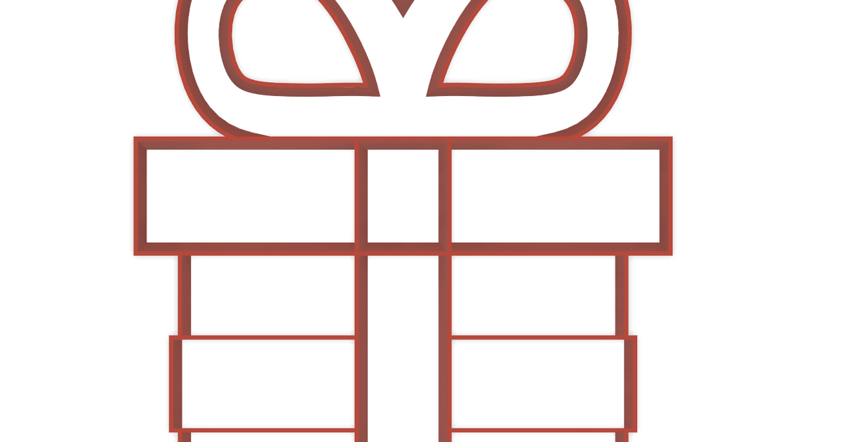 Gift Box cookie cutter by Officina23 | Download free STL model ...