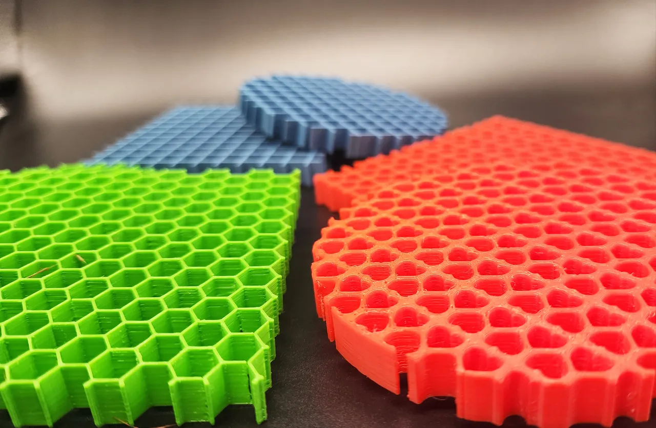 Solid Infills - Hearts Honeycomb Grid by Triple G Workshop | Download free STL model ...