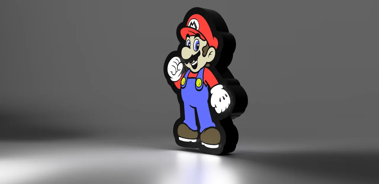 Mario Light Box - Led Lamp - LED Light by ThreeDimensions | Download ...