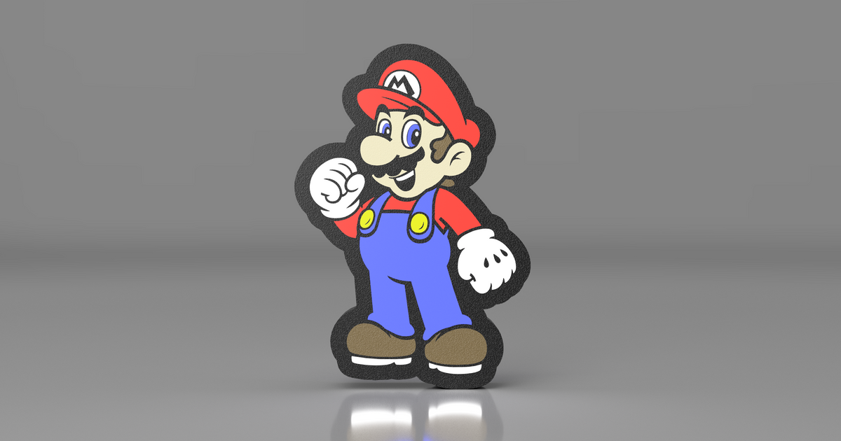 Mario Light Box - Led Lamp - LED Light by ThreeDimensions | Download free STL model | Printables.com