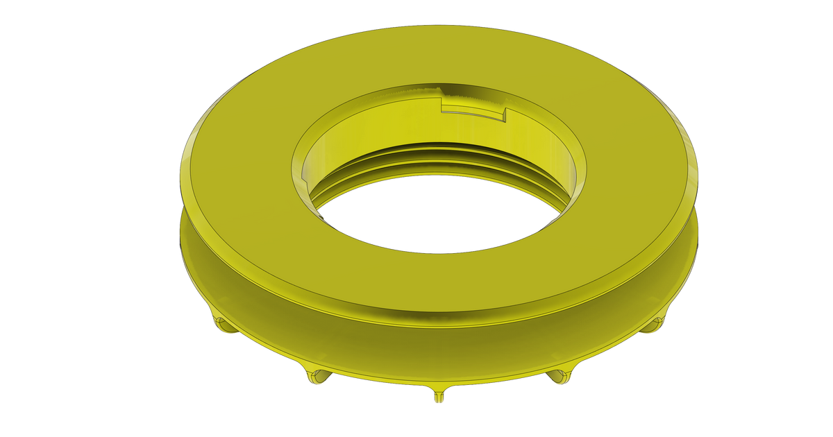 Modular Hydroponics Tower - Threaded Bucket Lid Adapter by TechnoVardo ...