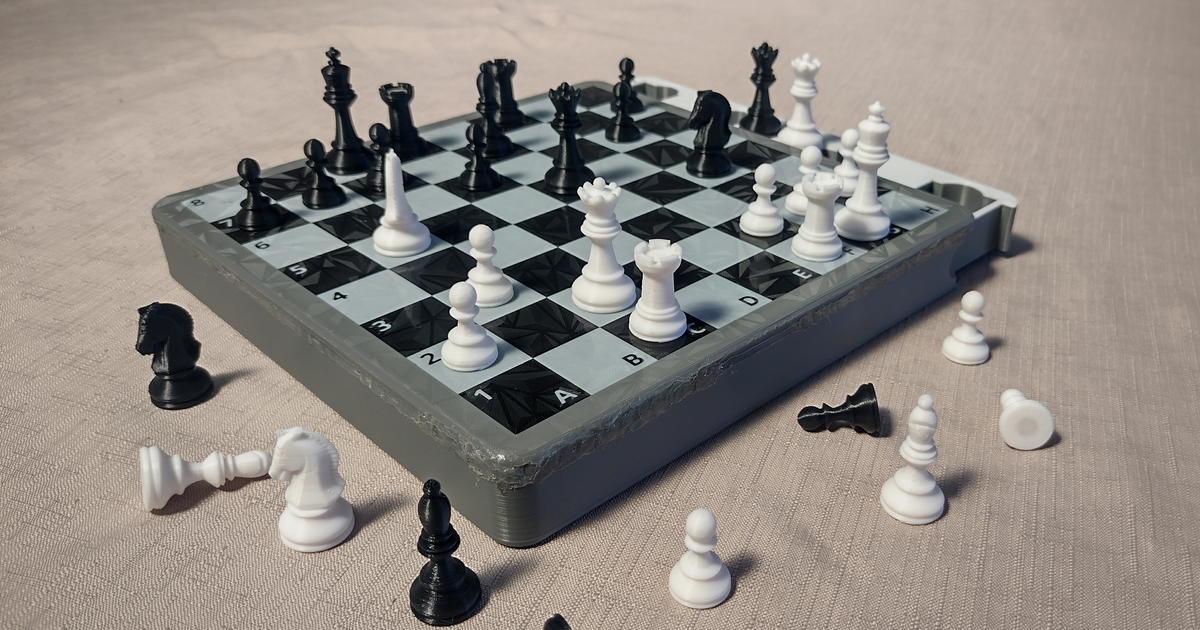 Single Colour Printer! Chess - Portable Magnetic Travel Set by Matthew ...