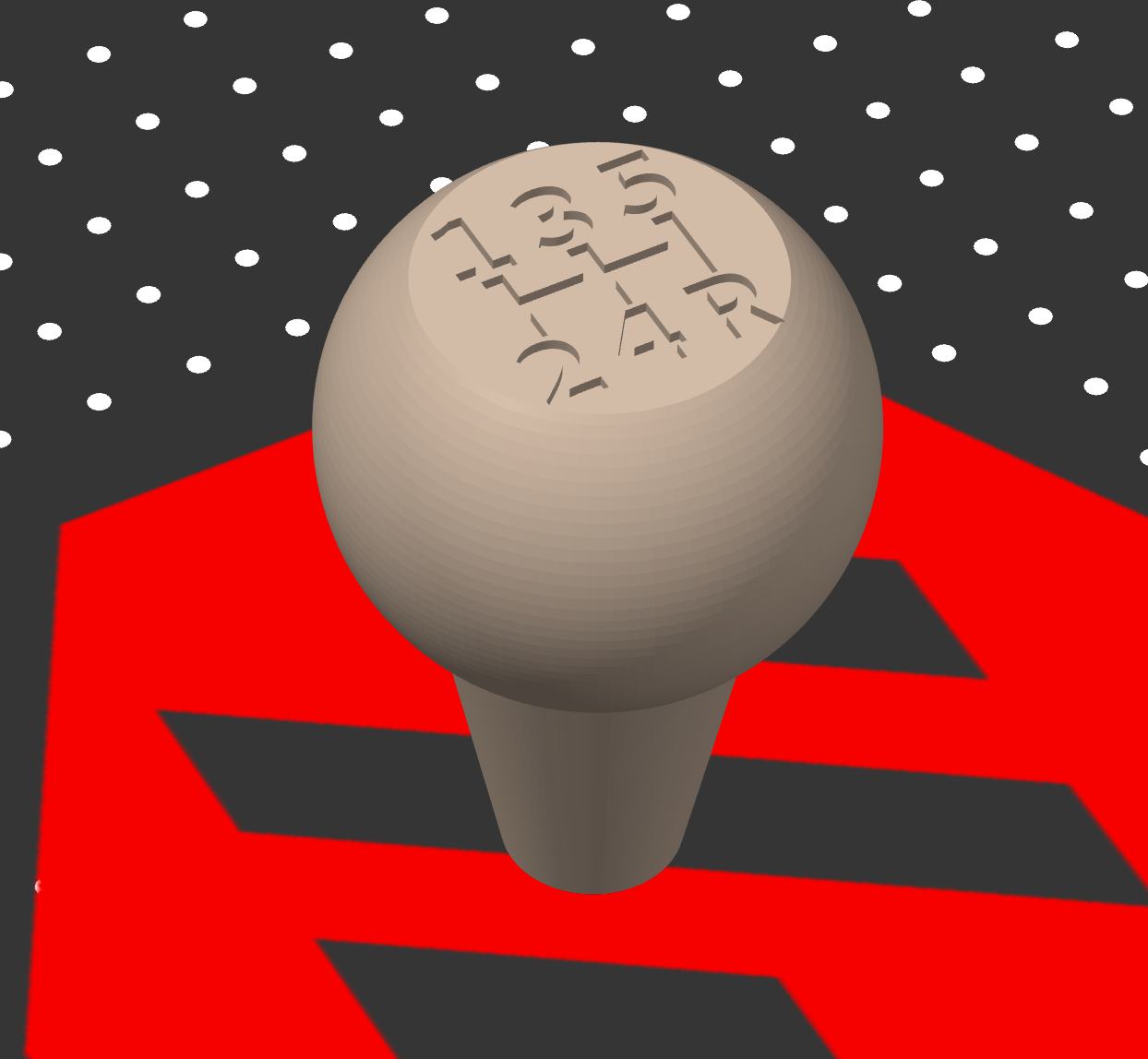 Replacement gear shift knob, parametric by jfoucher | Download free STL ...