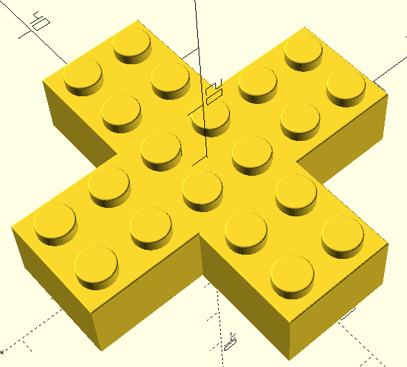 Plus/Cross Shaped Lego-Compatible Bricks - 6x6 and 8x8 by Frederik ...