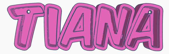 TIANA LED- Namenslampe (Name lamp) by T-D3SIGN | Download free STL ...
