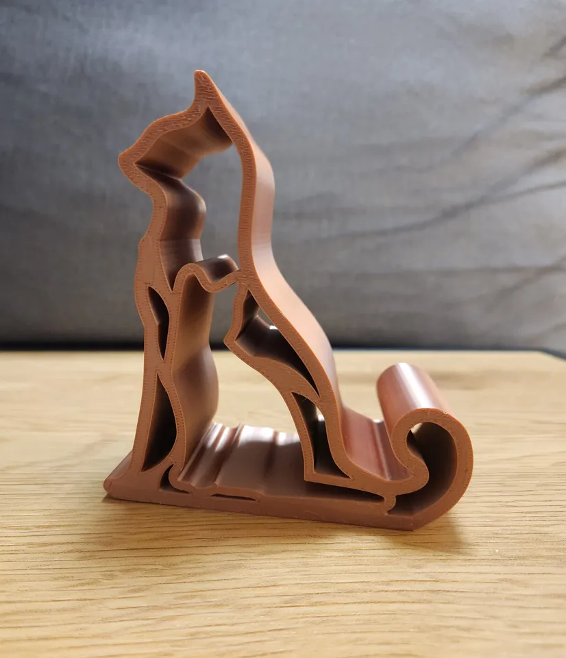 Cat phone holder by Diana P | Download free STL model | Printables.com