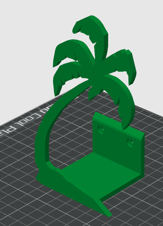 Palm Tree Boogie Board Wall Mount by JoeFromP17 | Download free STL ...