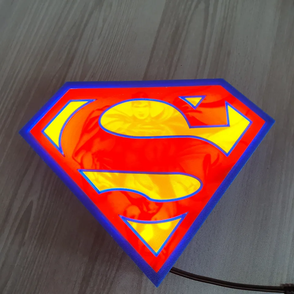 Superman lamp by BrightBox | Download free STL model | Printables.com