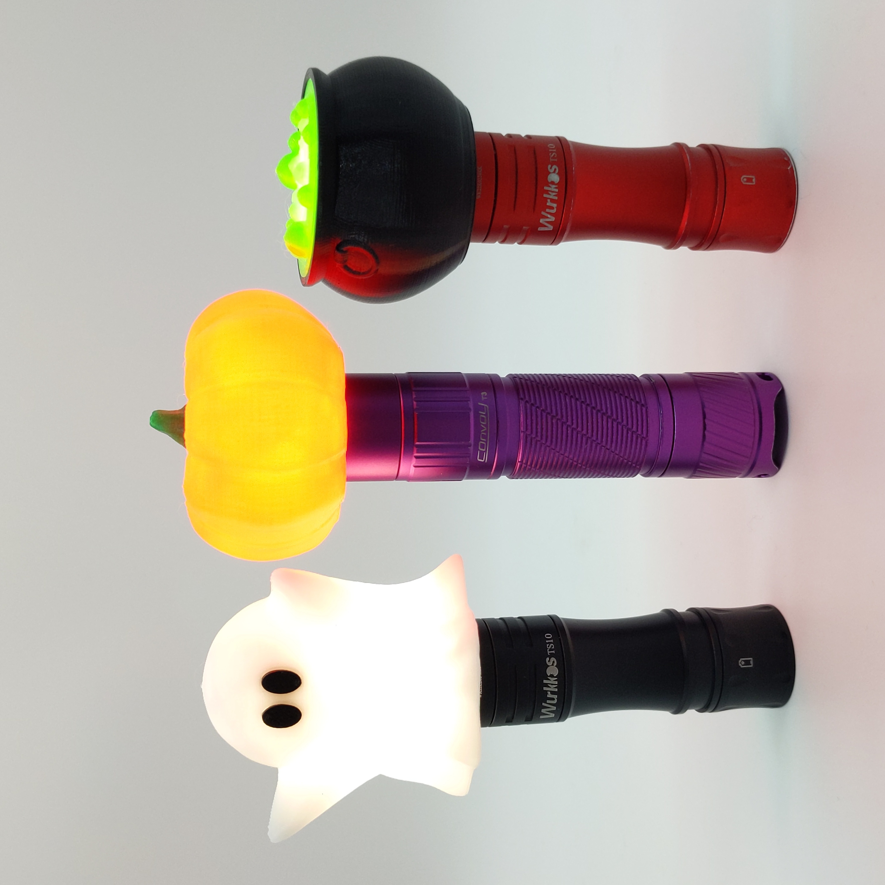 Halloween Diffusers for Emisar D4V2, D4K, Wurkkos TS10, Convoy T3 ...