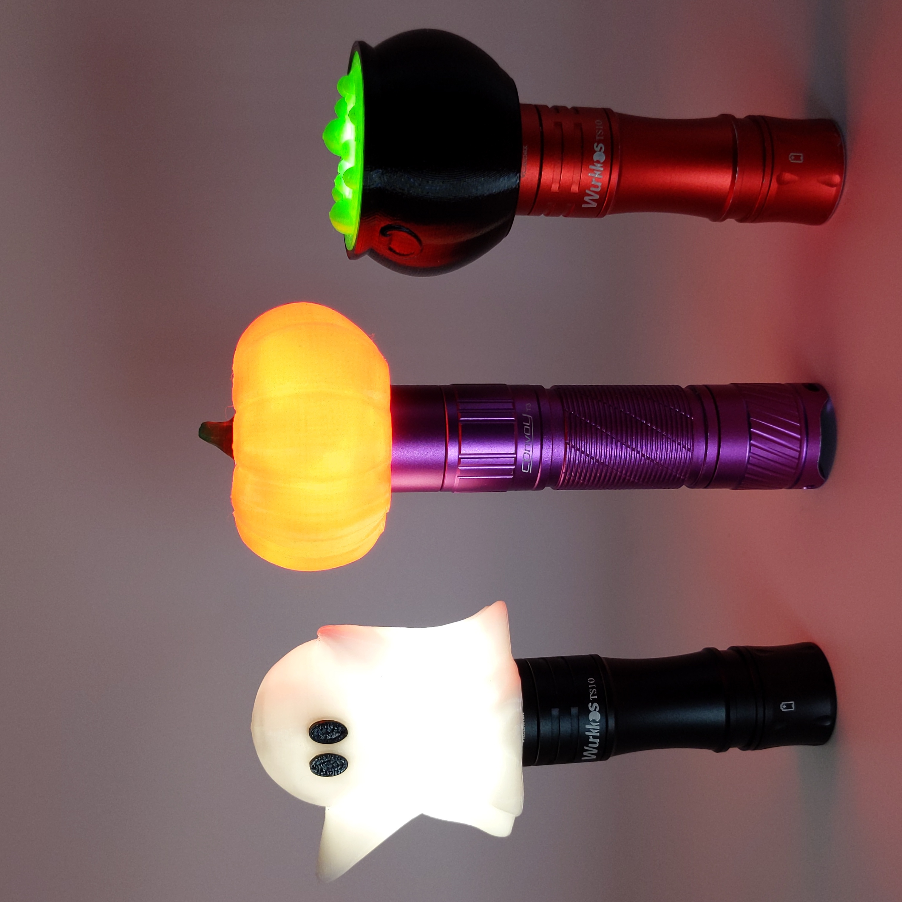 Halloween Diffusers for Emisar D4V2, D4K, Wurkkos TS10, Convoy T3 ...