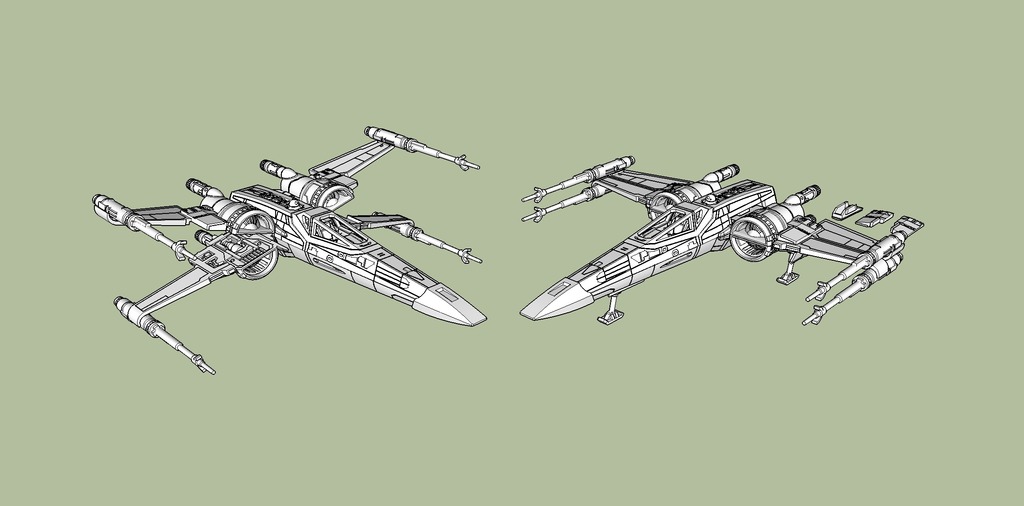 Incom T-70 X-Wing Starfighter - 1/64 scale by err404 | Download free ...