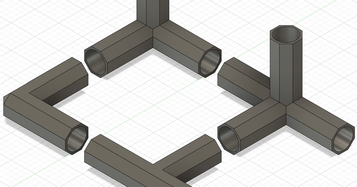 Verbinder 3d für 20mm Rundstab by DBSolu | Download free STL model ...