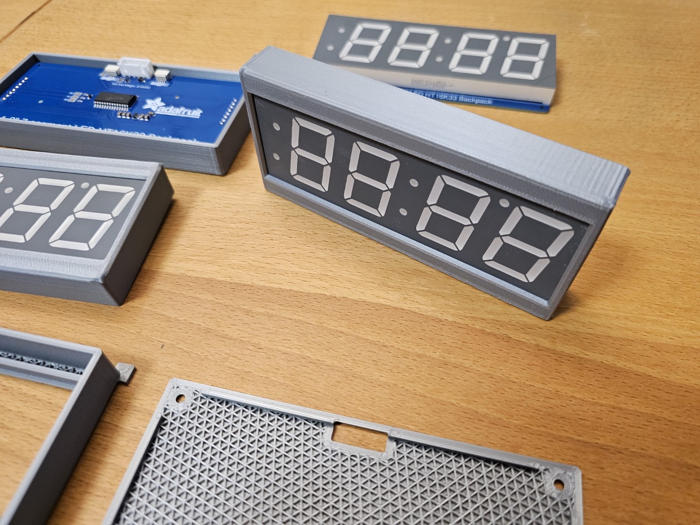 Housing for LED large display Adafruit 1.2" 4-Digit 7-Segment Display w/I2C Backpack by Maexe ...