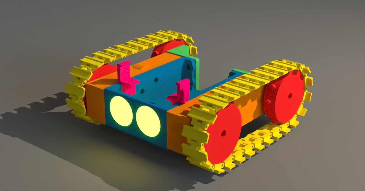 RC tracked robot by Floppy Lab | Download free STL model | Printables.com