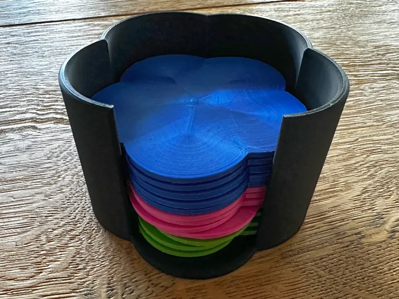 Flower Coaster and Holder - Sous verre fleur et Support de rangement by ...