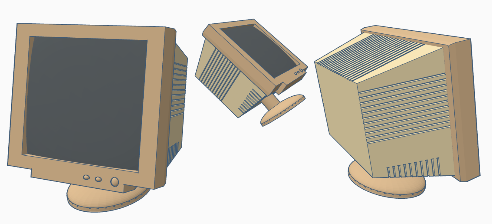 Miniature Oldschool PC Monitor by Keith Heinz | Download free STL model ...