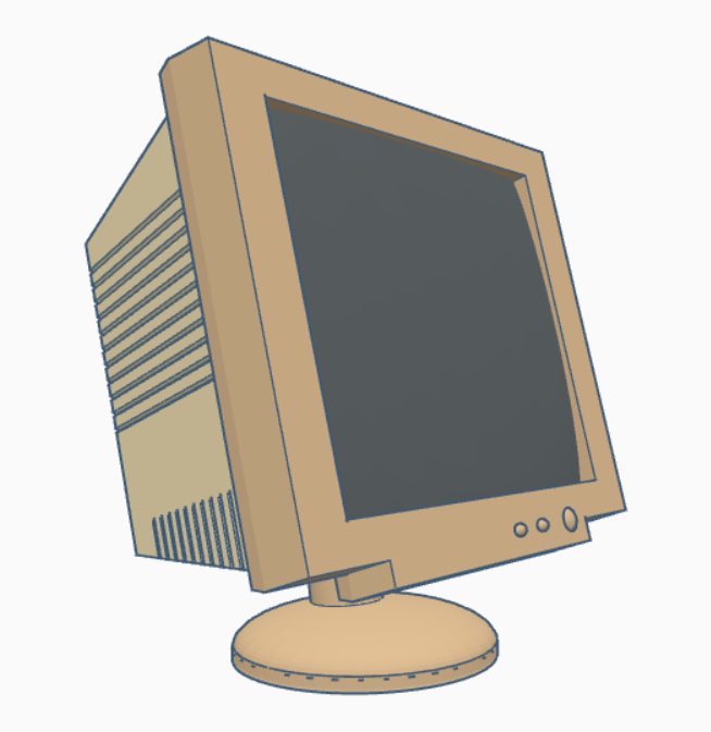Miniature Oldschool PC Monitor by Keith Heinz | Download free STL model ...