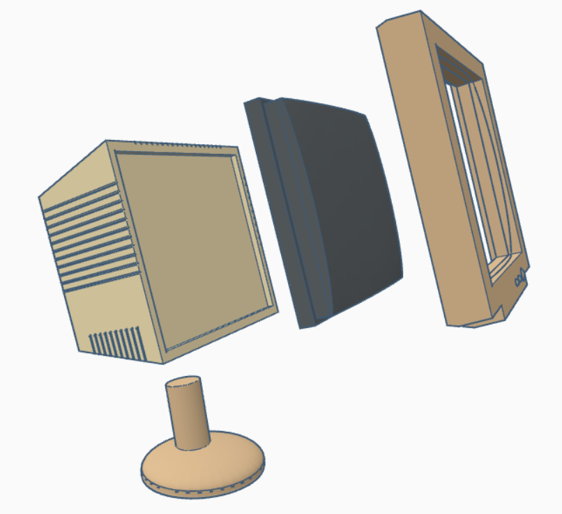 Miniature Oldschool PC Monitor by Keith Heinz | Download free STL model ...